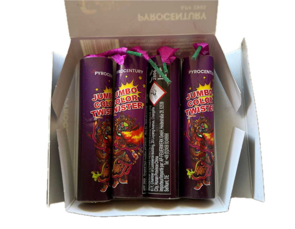 Pyrocentury Jumbo Color Twister Grondbloem 1x 4 stuks | RS Feuerwerk